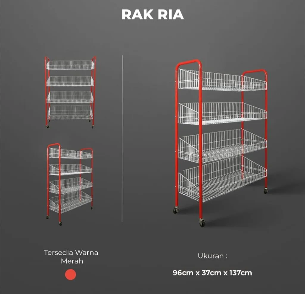Rak Snack SH-RIA P.70 cm | Rak Snack dan Roti | Rak Supermarket